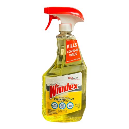 Windex Multi Surface Disinfectant Cleaner Yellow 32oz Spray Bottle ...