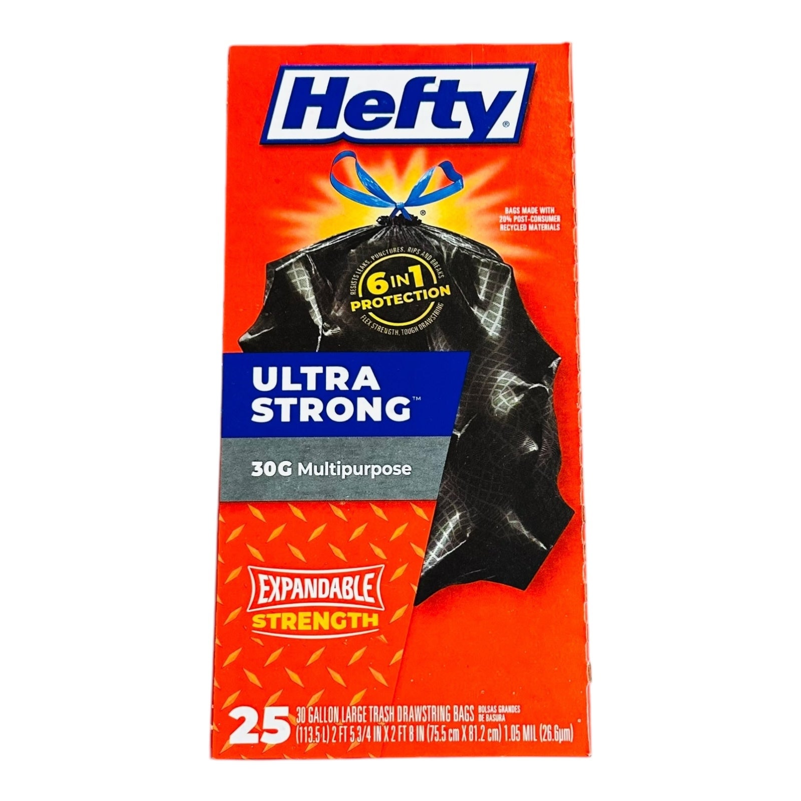 Garbage Bags 30 Gallon Hefty Ultra Strong Black Drawstring Bag Black ...